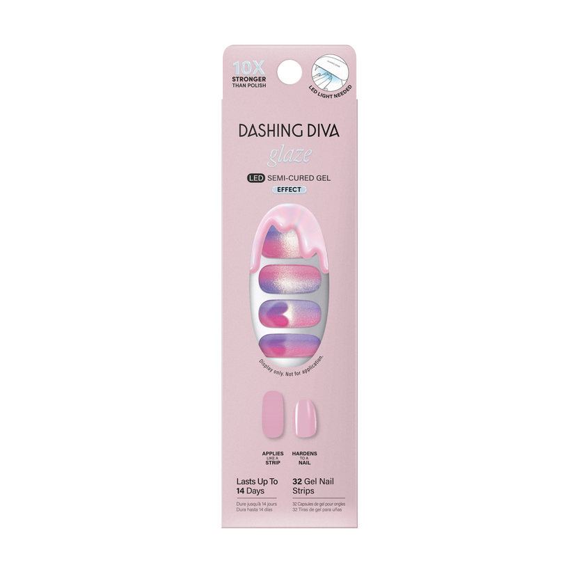 He’s Cuter in Person – Pink Purple Velvet Semi-Cured Strips – Dashing Diva