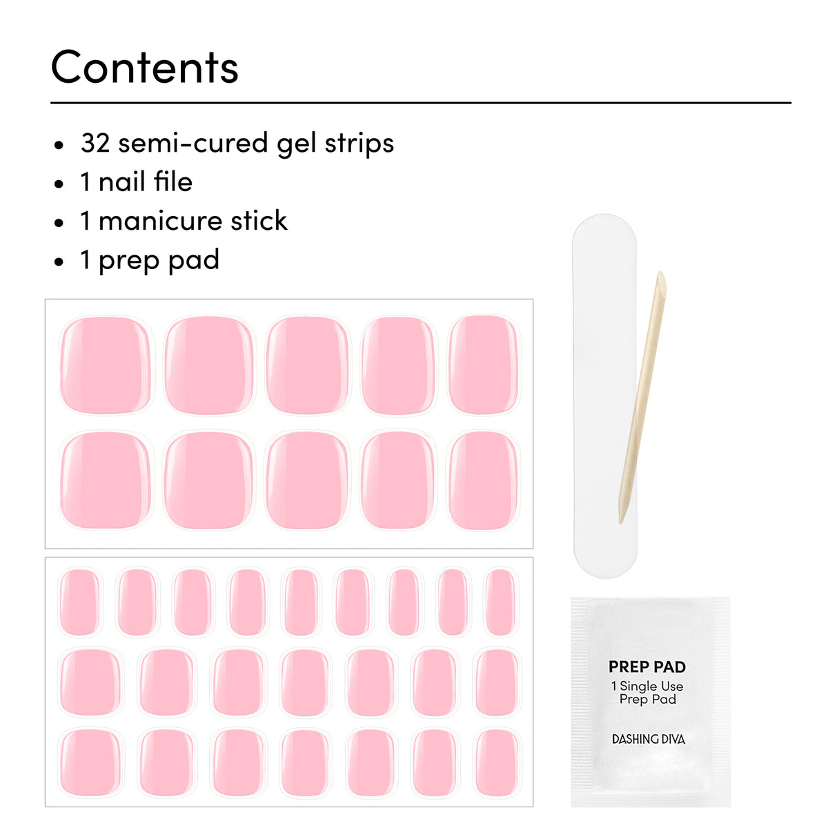 Citrus Kick – Neon Candy Pink Glossy Gel Pedi Strips – Dashing Diva