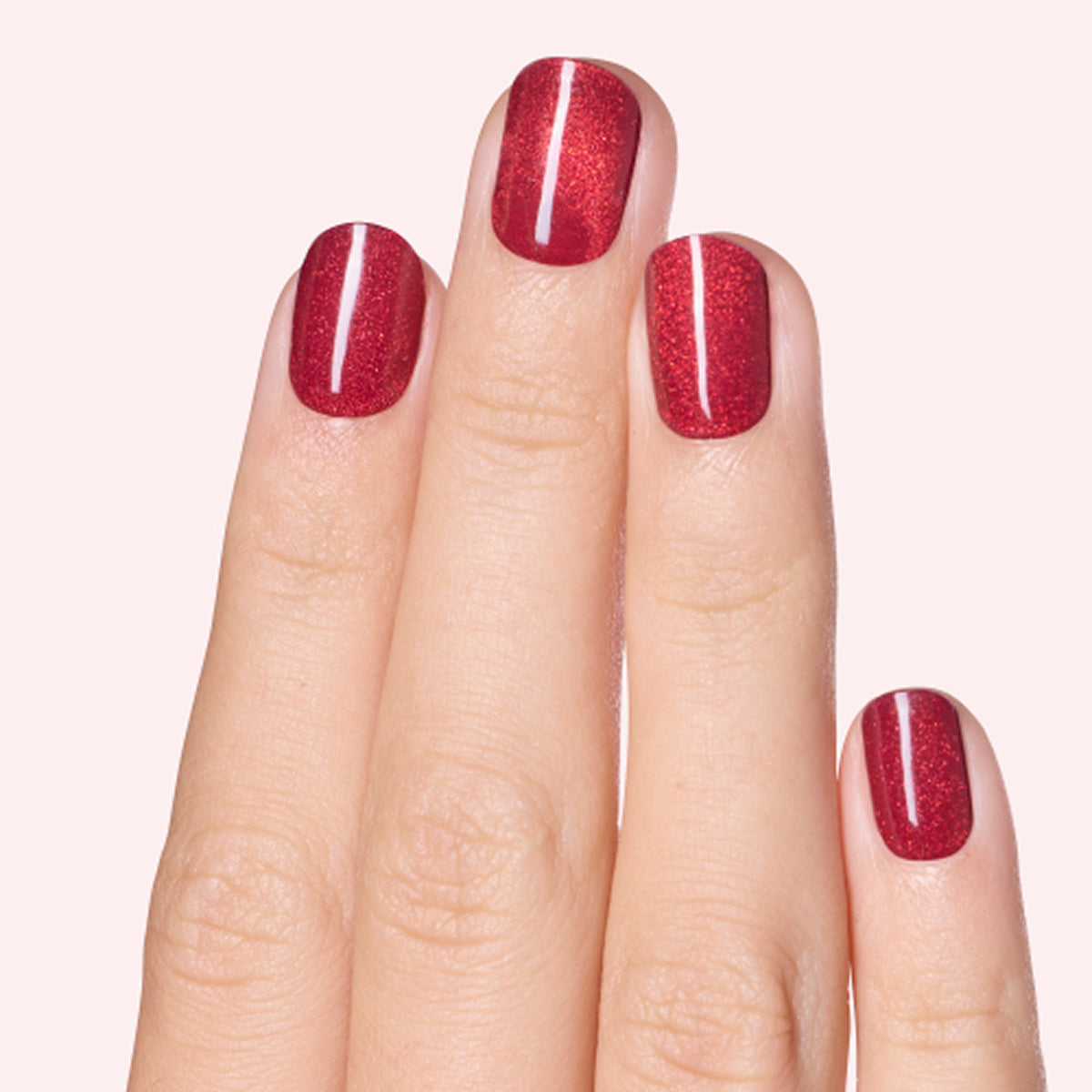 Ruby Red Apple – Magnetic Red Semi-Cured Gel Strips – Dashing Diva