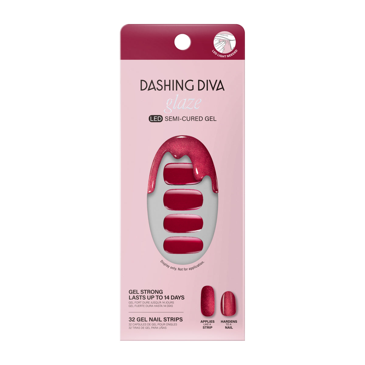 Ruby Red Apple – Magnetic Red Semi-Cured Gel Strips – Dashing Diva