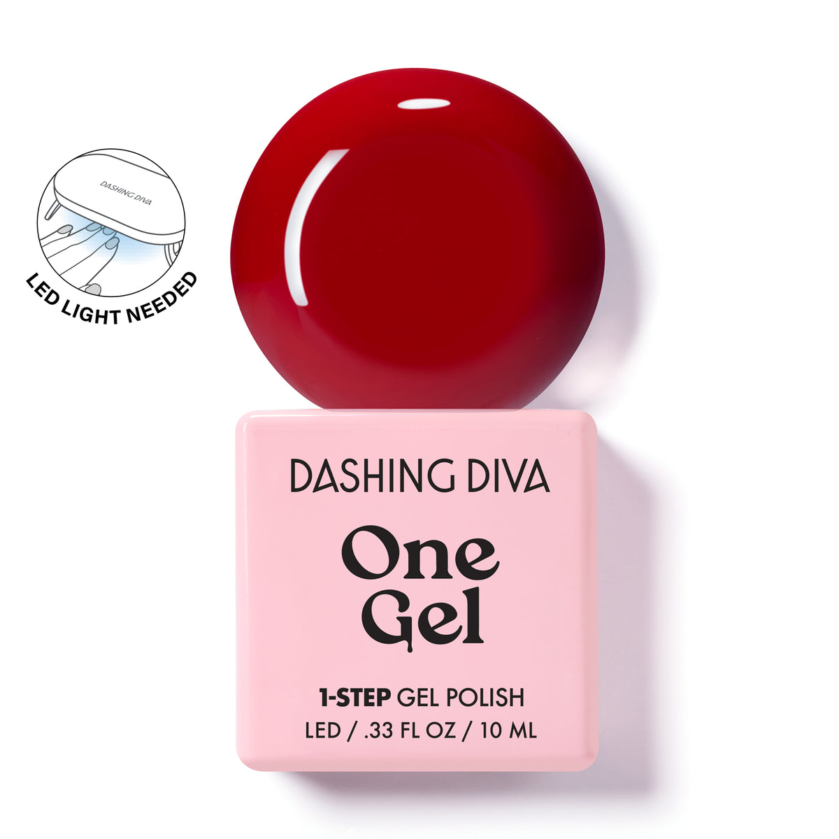 Attention – Bold Red 1‑Step Gel Polish – Dashing Diva