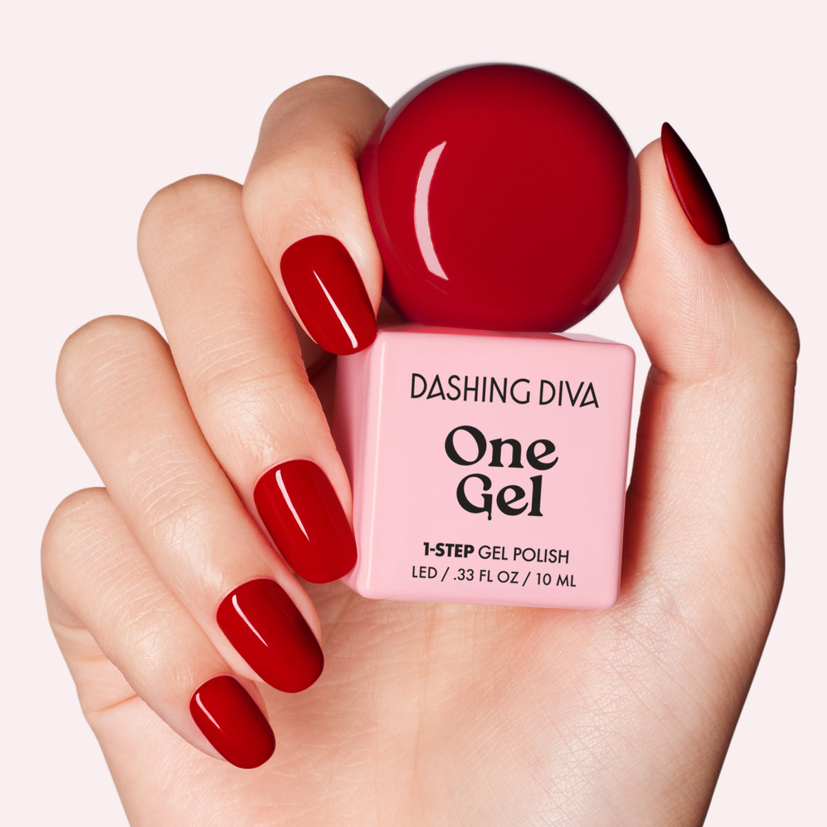 Attention – Bold Red 1‑Step Gel Polish – Dashing Diva