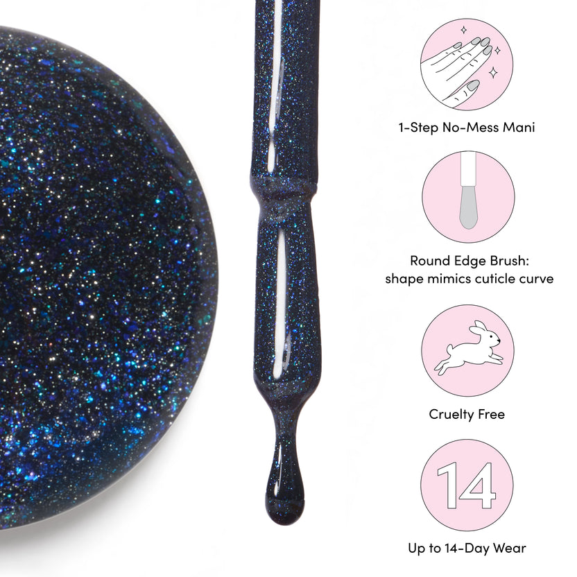 Blu – Shimmery Blue-Grey 1‑Step Gel Polish – Dashing Diva