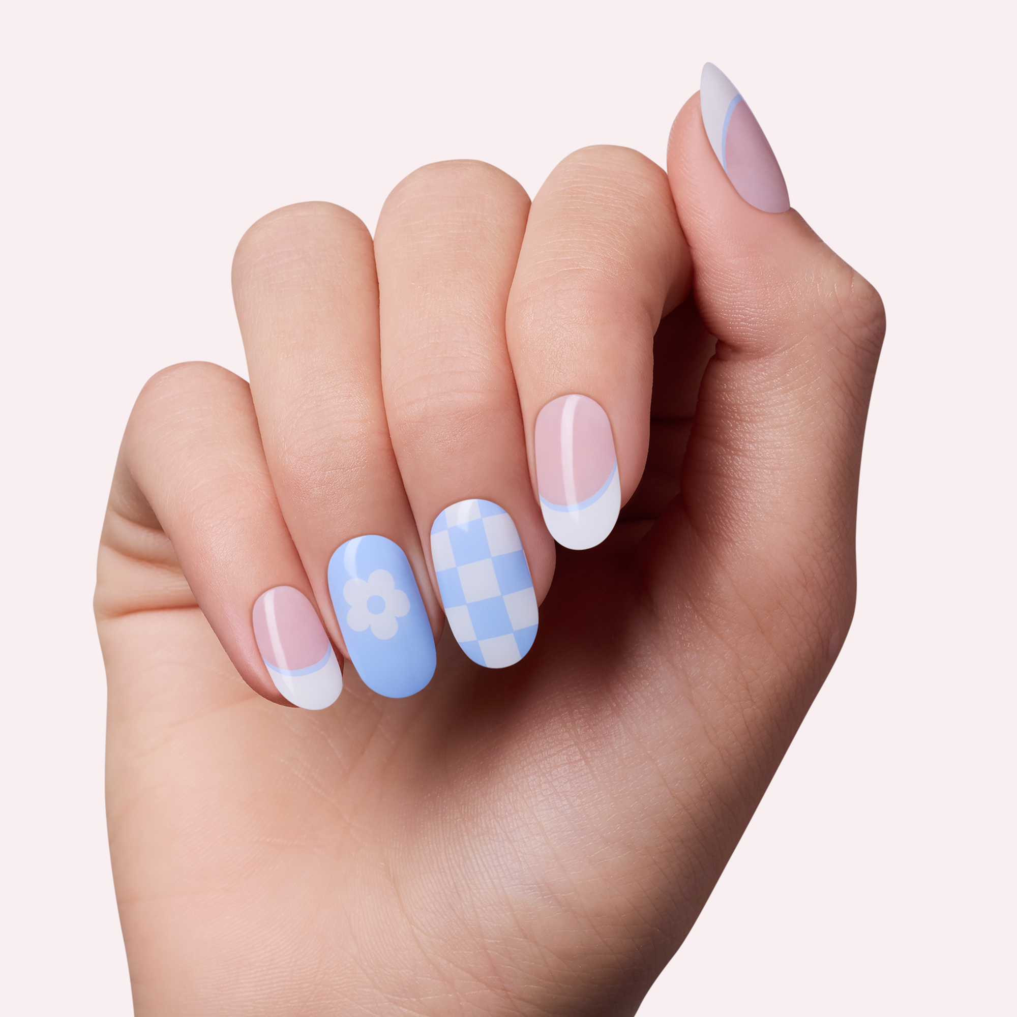 Chill Out - Periwinkle Round Semi-Cured Gel Nail Lengthening Strips ...